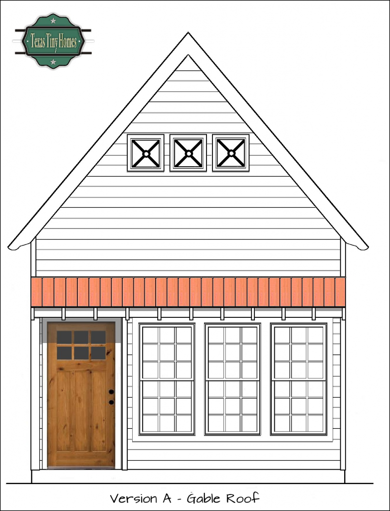 Gable Roof Elevation cropped and for website | Texas Tiny Homes