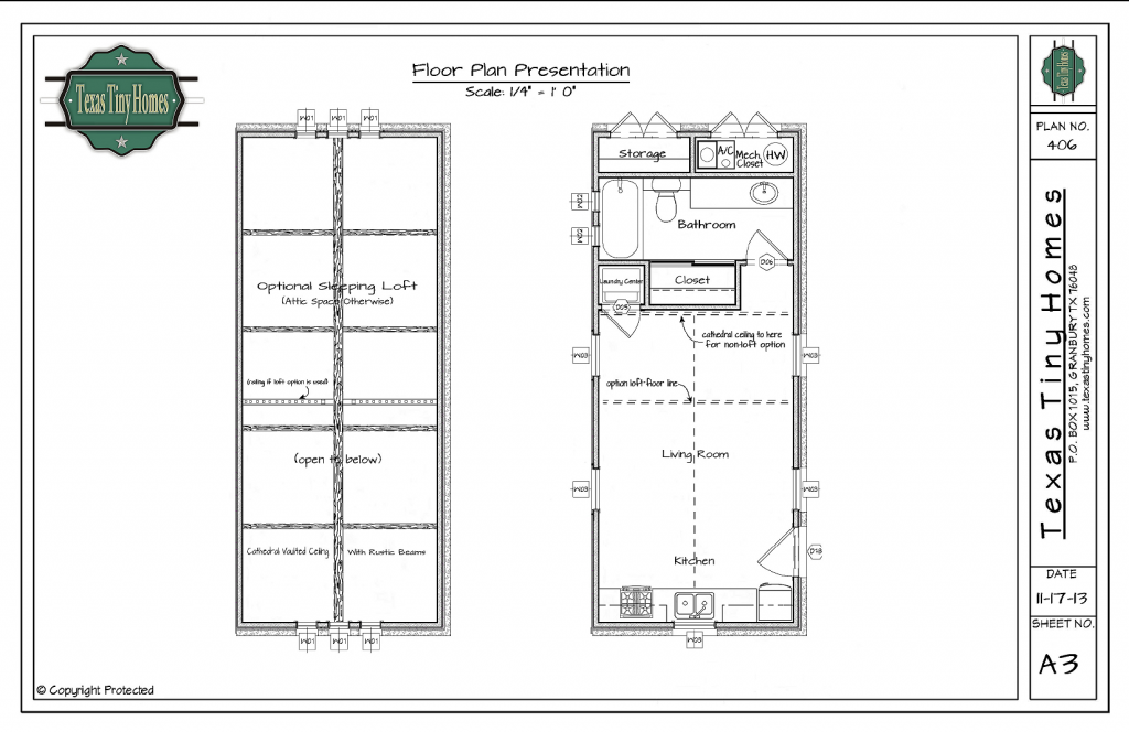 Floor Plan Presentation Sheet For Website | Texas Tiny Homes
