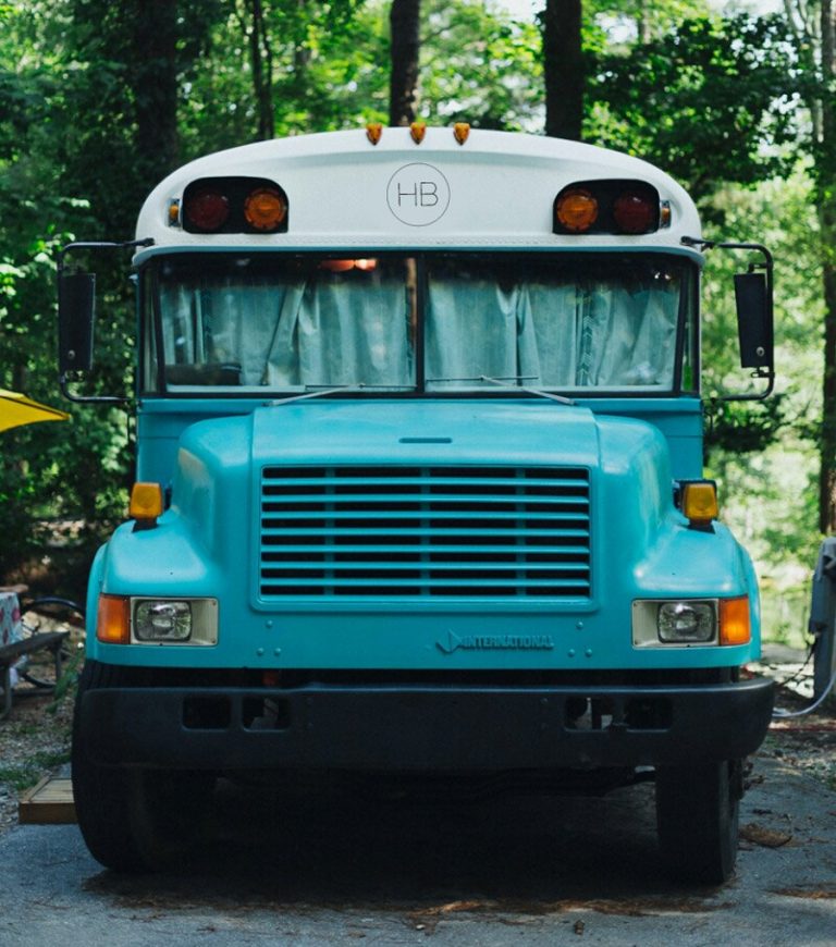 Blue Bus | Texas Tiny Homes