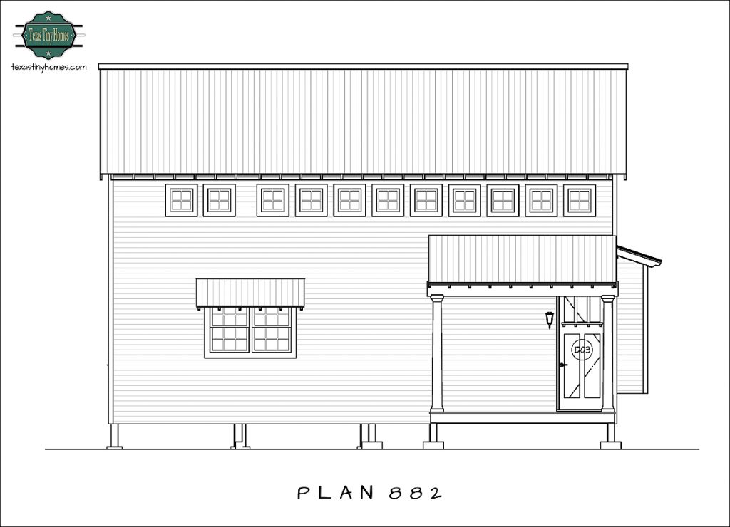 Front Elevation – Sneak Peek – 1200 PXL | Texas Tiny Homes